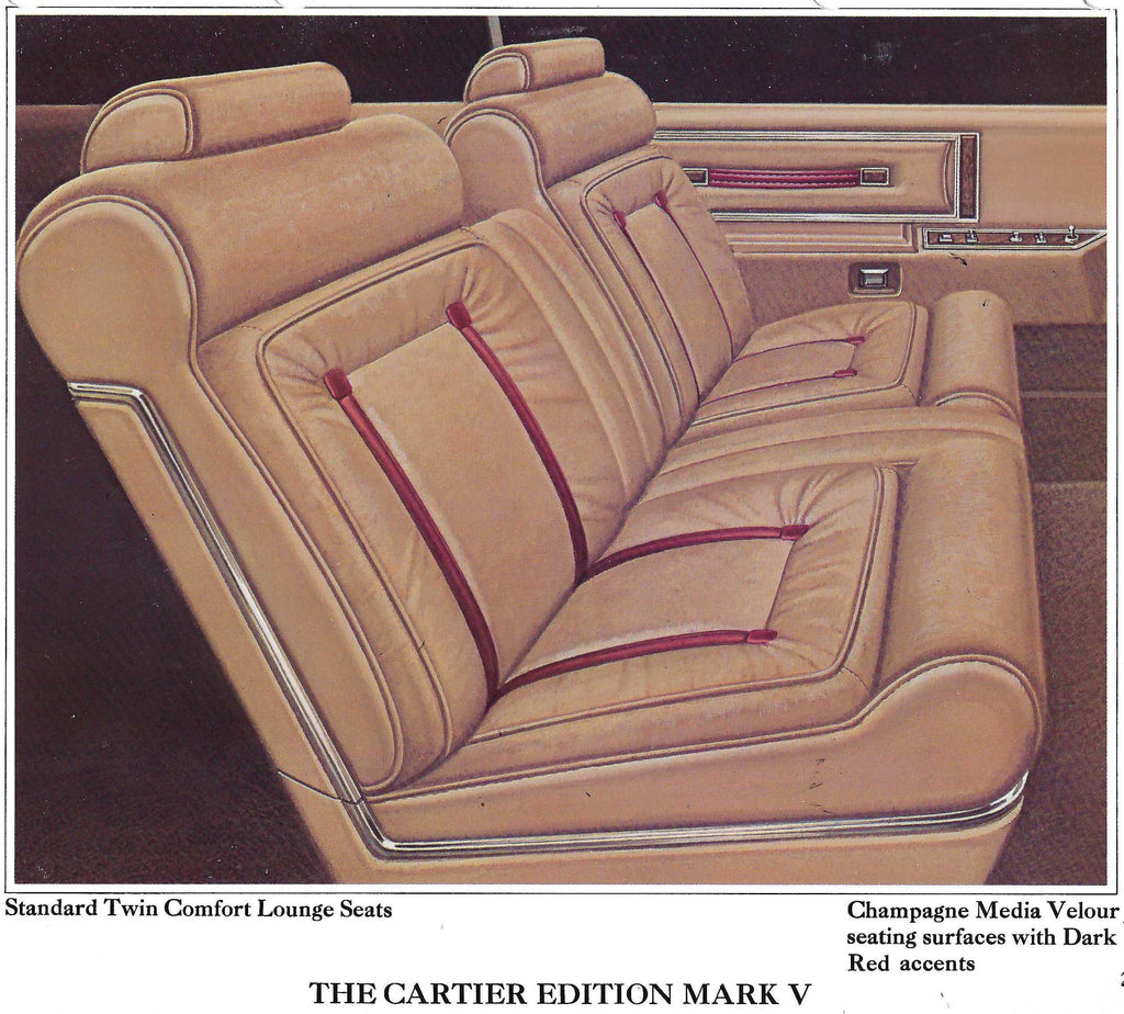 1978 Lincoln Continental Mark V Cartier Edition Trim JV Complete Inter ...